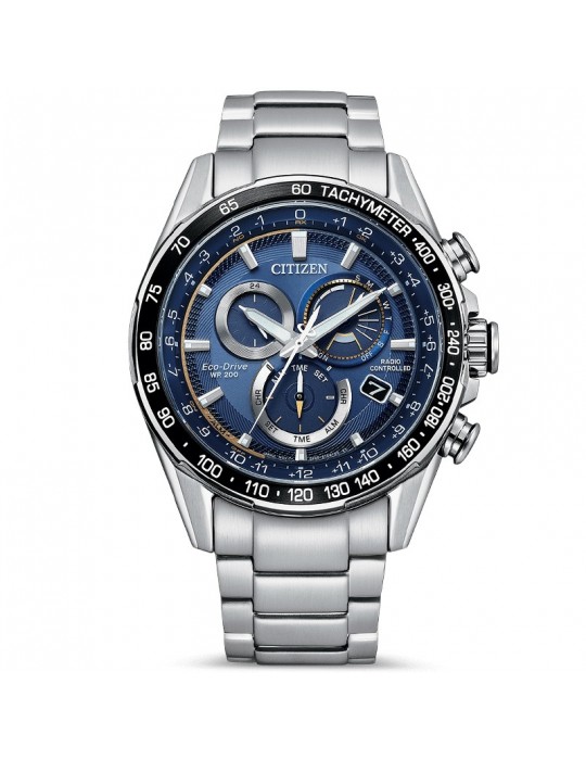 Citizen Men's Watch - Radio Controlled Eco-Drive 43mm Blue Chronograph - 0