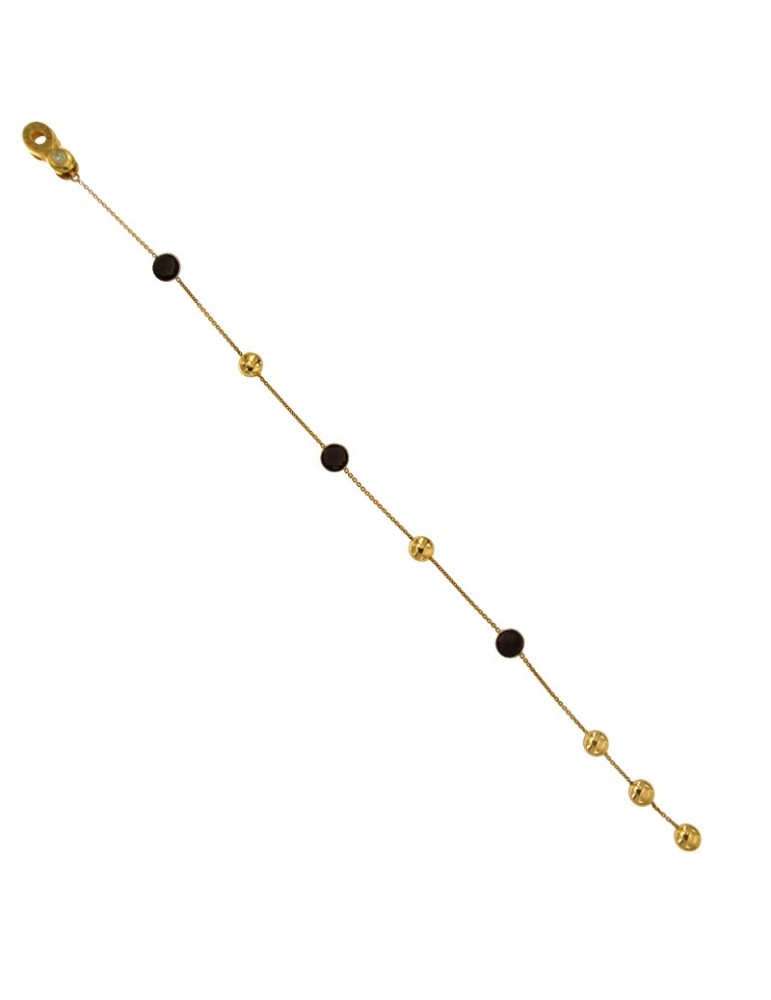 Bracciale Chimento - Sigilli - Oro Giallo - Onice Nero 21,5 cm ...