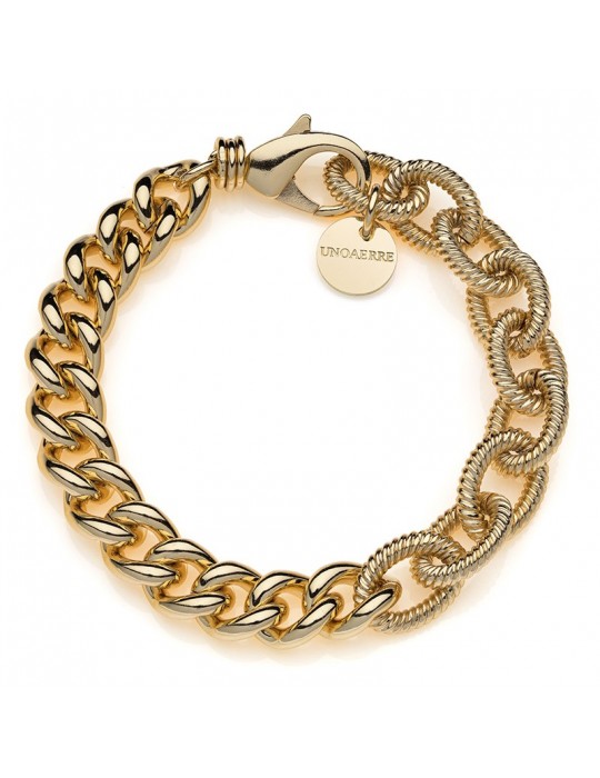 Bracciale Unoaerre -Gold-Catena Forzatina-Catena Grumetta-EXB4914G-1AR