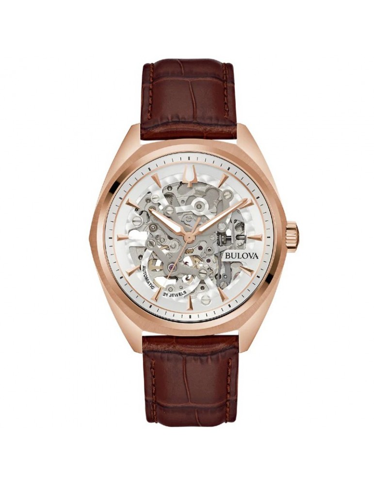 Orologio Bulova - Surveyor - Automatico Skeleton 41mm Rose Gold - 97A175