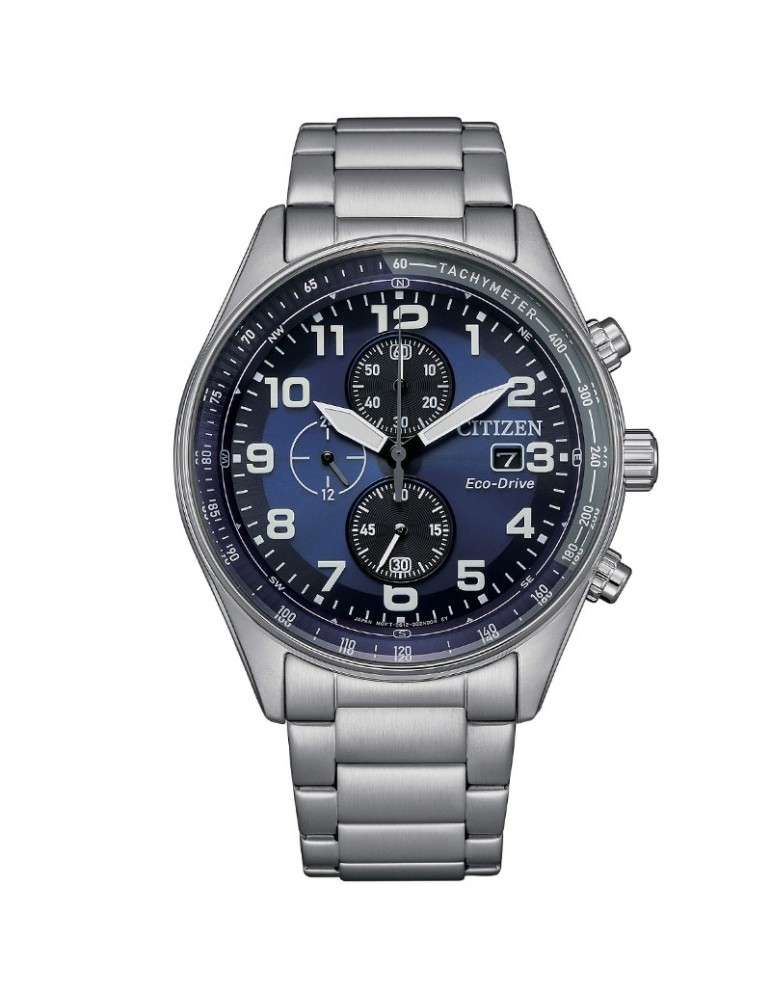 Orologio Citizen - Urban Cronografo Eco-Drive 43mm Blu - CA077072L