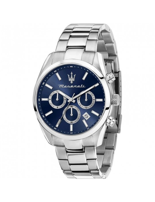 Maserati Watch - Attraction - Chronograph-Silver-43mm-Blue-R8853151005