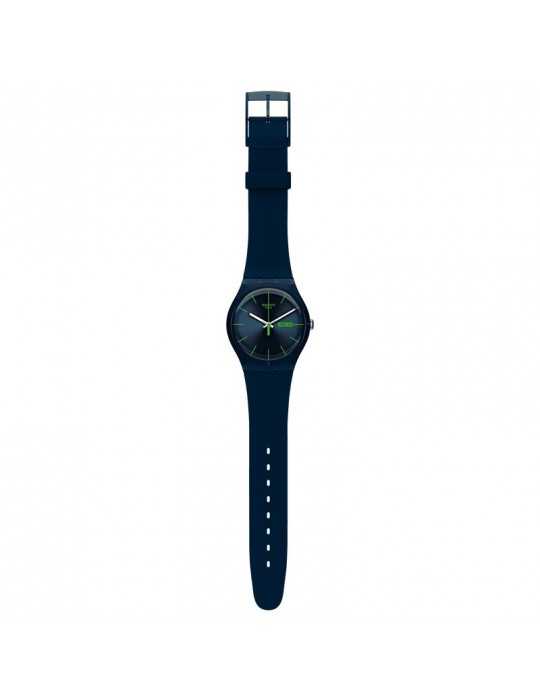 Orologio Swatch - New Gent - Blue Rebel-Blu-41mm-Indici Verdi-SO29N704