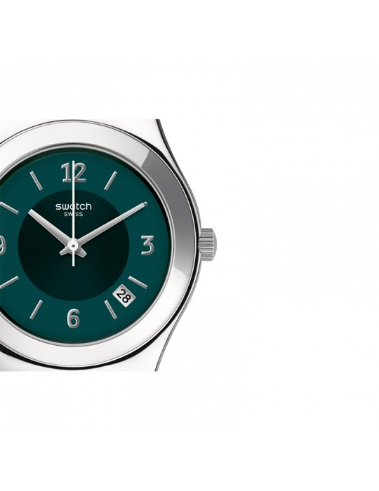 Swatch watch - Irony - MiddleSteel - Silver - 33mm - Green - YLS468G