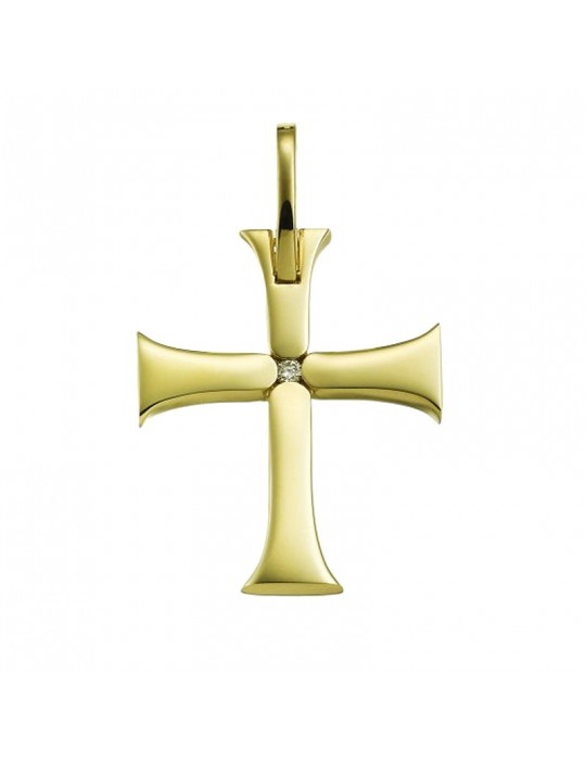 Chimento Cross Pendant - Tradition Gold Sacred Images in 18K Yellow ...