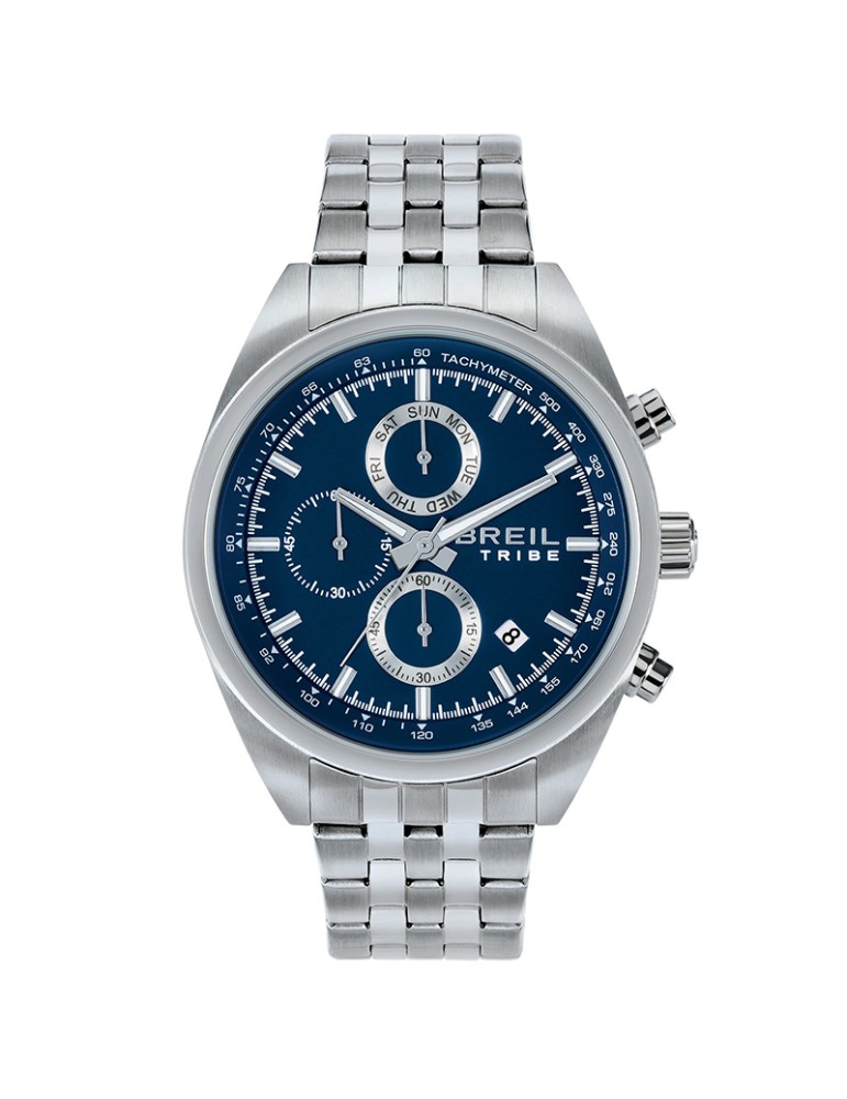 Breil Tribe Watch - Chronograph - Silver - 42mm - Blue - EW0775