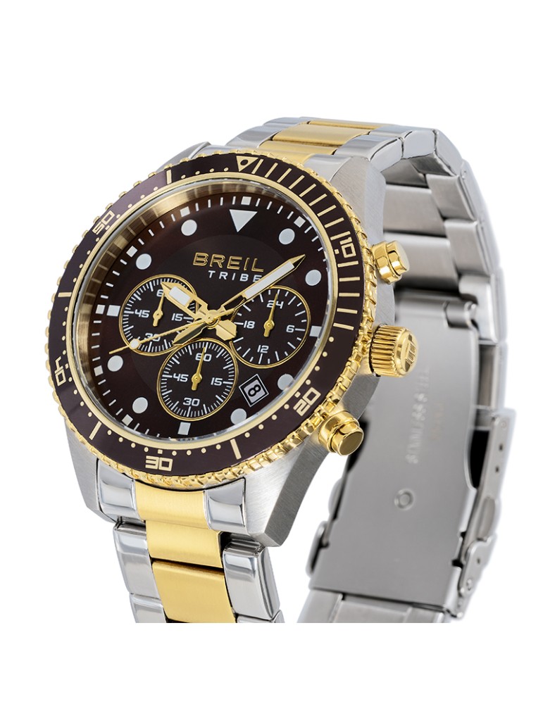 Breil Tribe Watch - Two-tone - Silver - Gold - 42mm - Black - EW0794